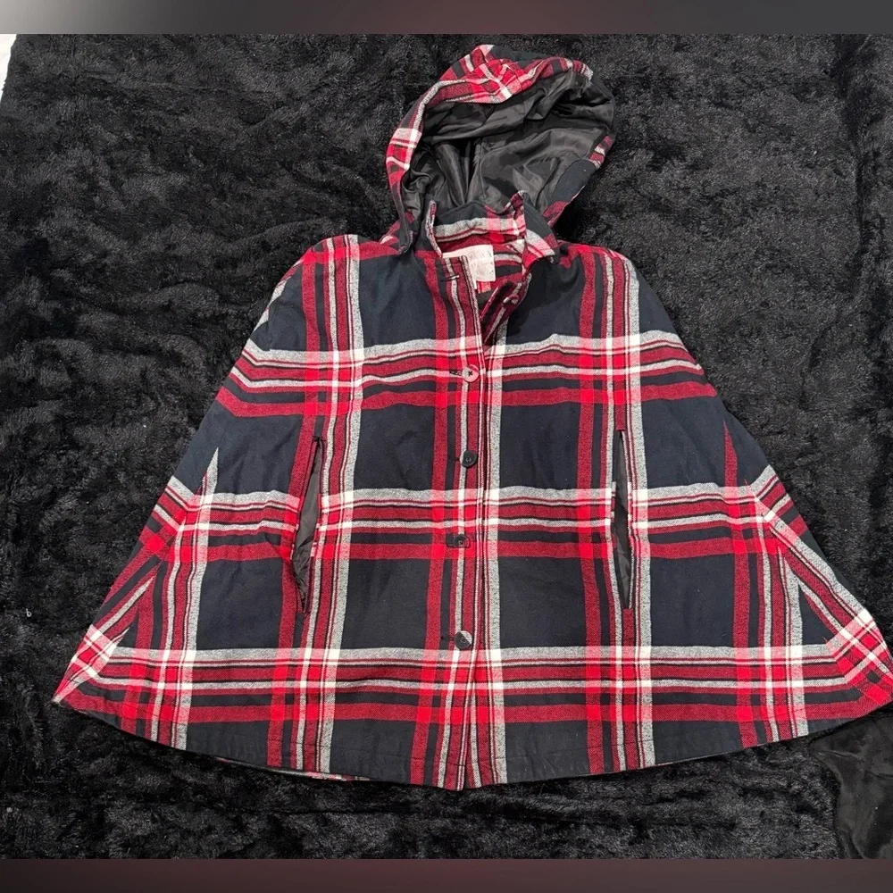 Cooperative | Jackets & Coats | Cooperative Red And Black Plaid Hooded ...